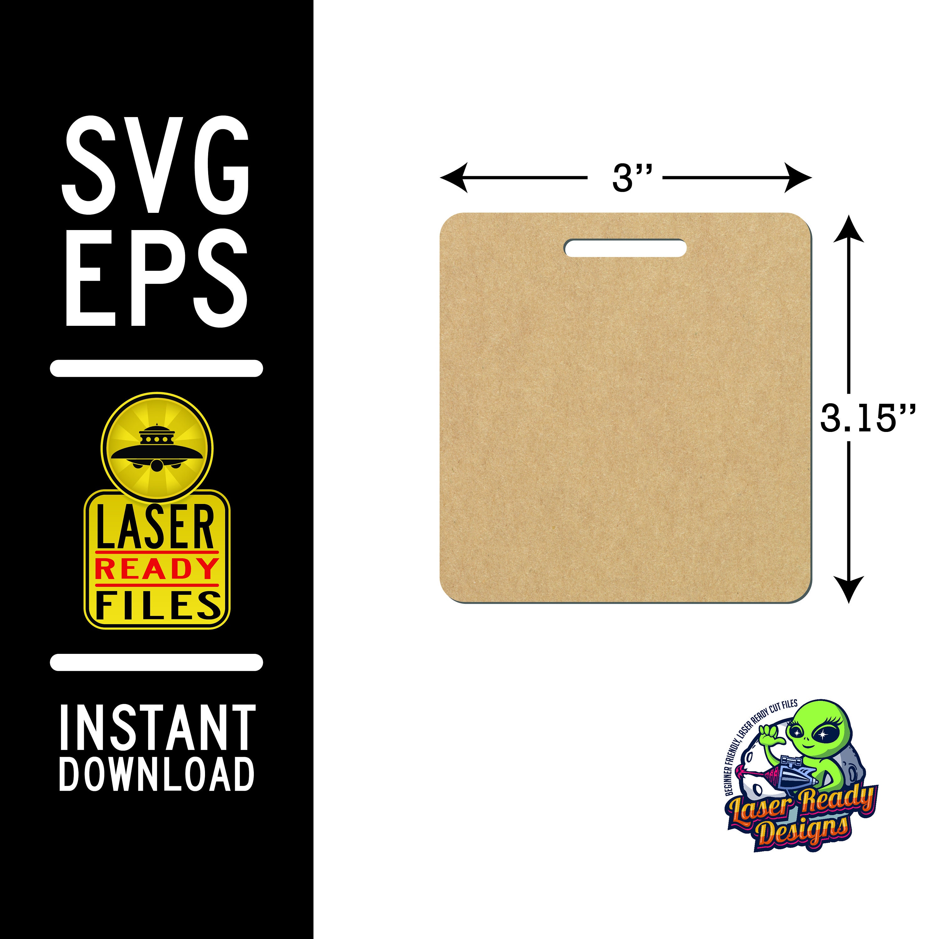 Horizontal Badge Buddy Laser SVG and EPS File - Digital Download ...