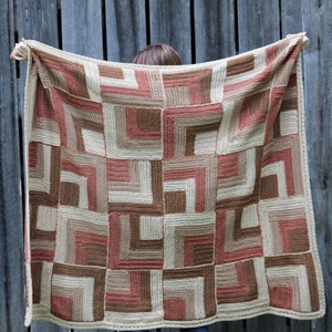 Rustic Squares Blanket | Crochet Pattern | PDF Digital Download ...