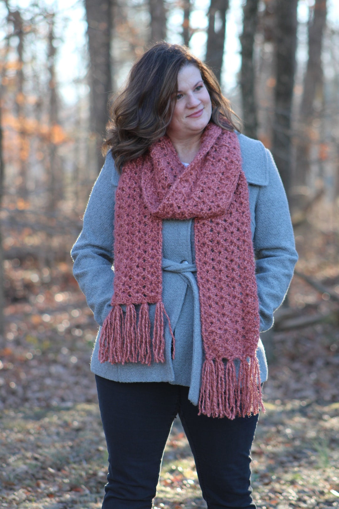 Winter Rose Scarf | Crochet Pattern | PDF Digital Download | Bulky ...