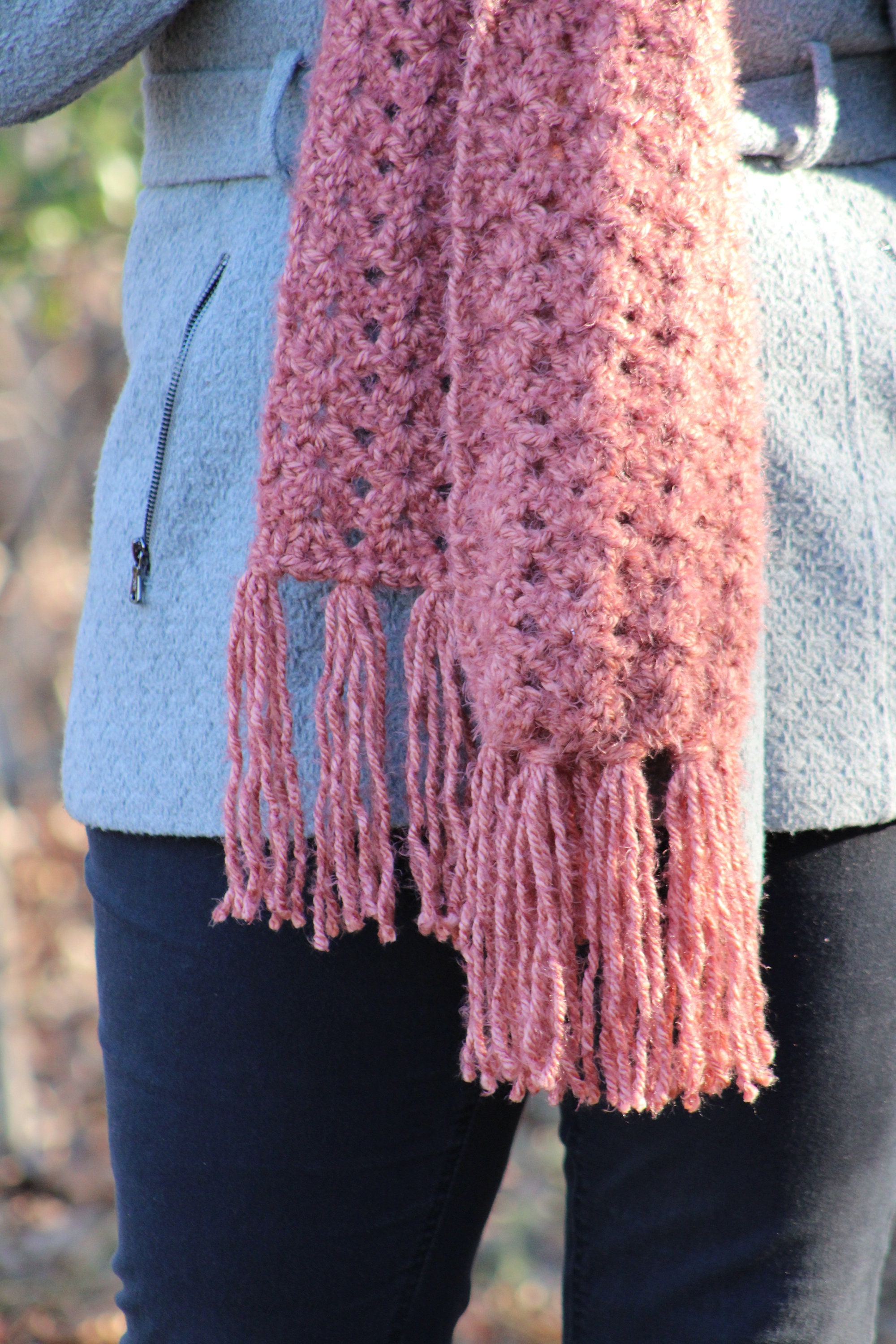 Winter Rose Scarf Crochet Pattern PDF Digital Download Bulky Crochet ...