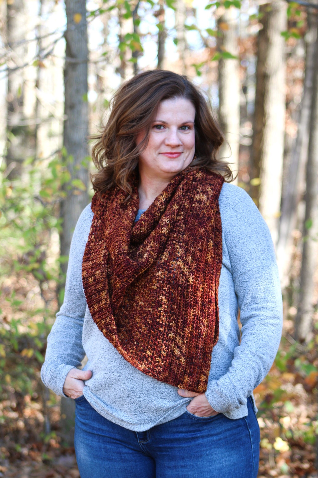 Embers Shawl | Asymmetrical Shawl Crochet Pattern | PDF DIGITAL ...