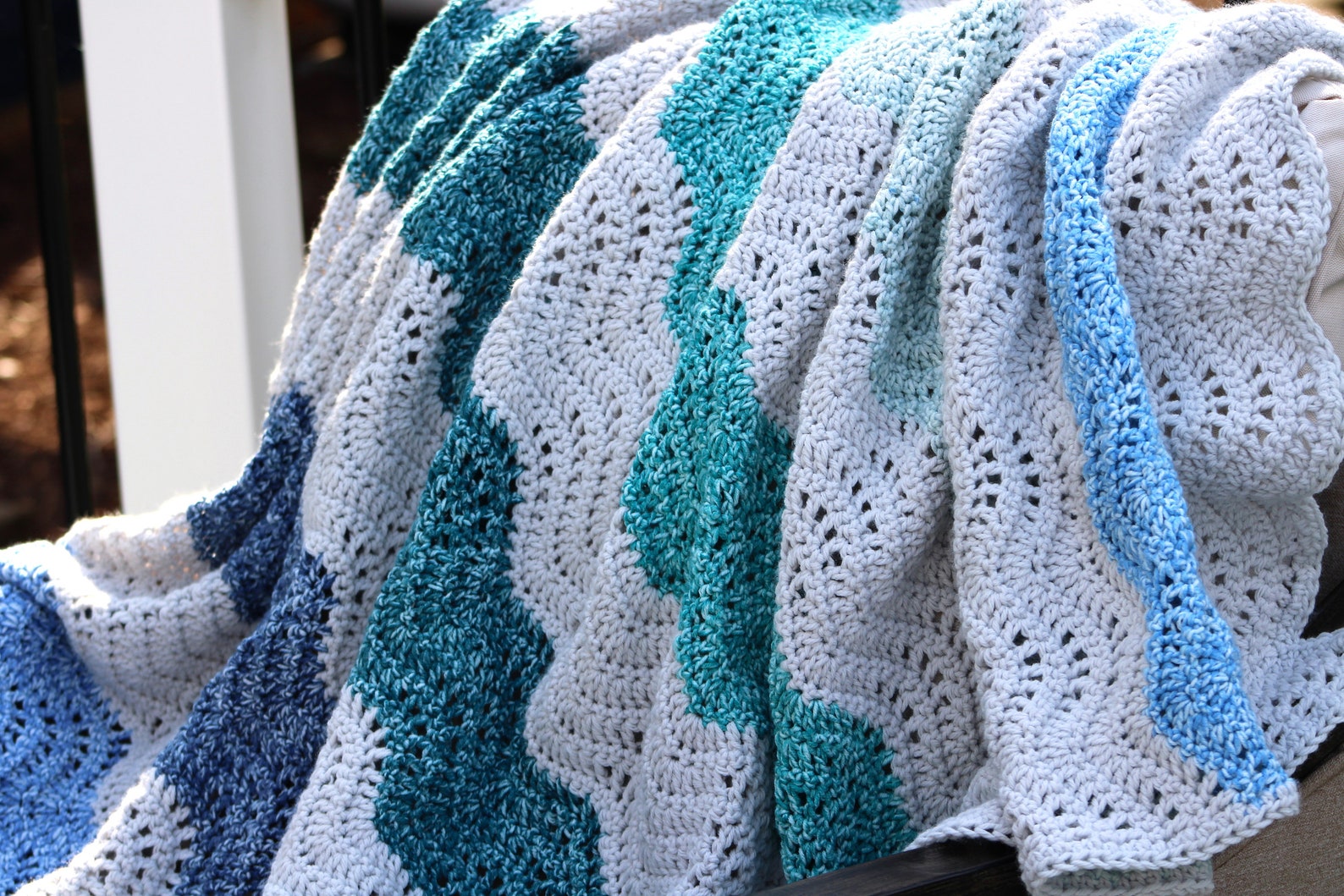 Beach Cottage Throw / Easy Crochet Pattern / PDF DIGITAL DOWNLOAD ...