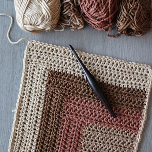 Rustic Squares Blanket | Crochet Pattern | PDF Digital Download ...