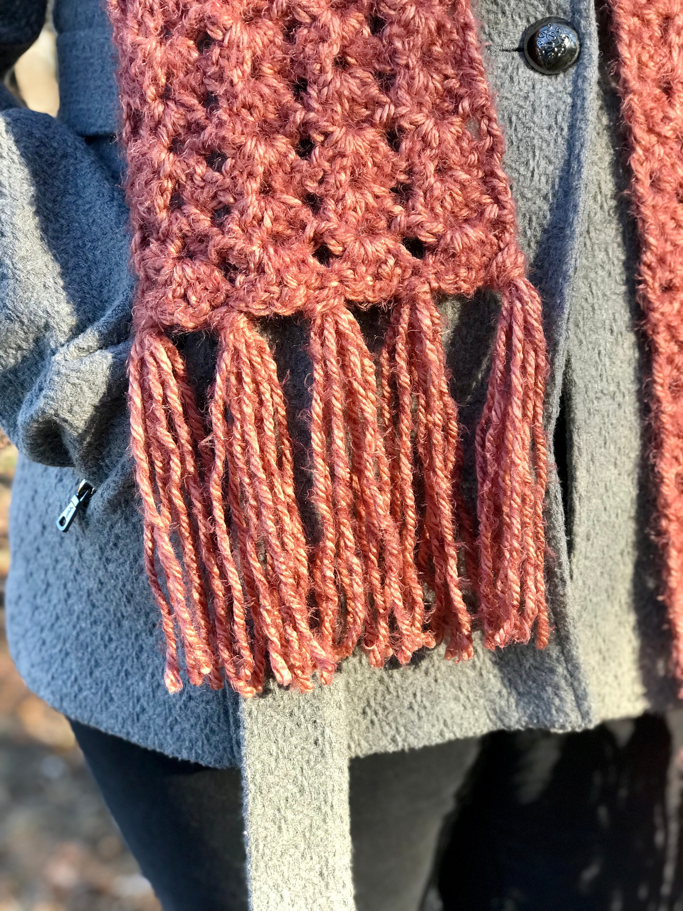 Winter Rose Scarf Crochet Pattern PDF Digital Download Bulky Crochet ...