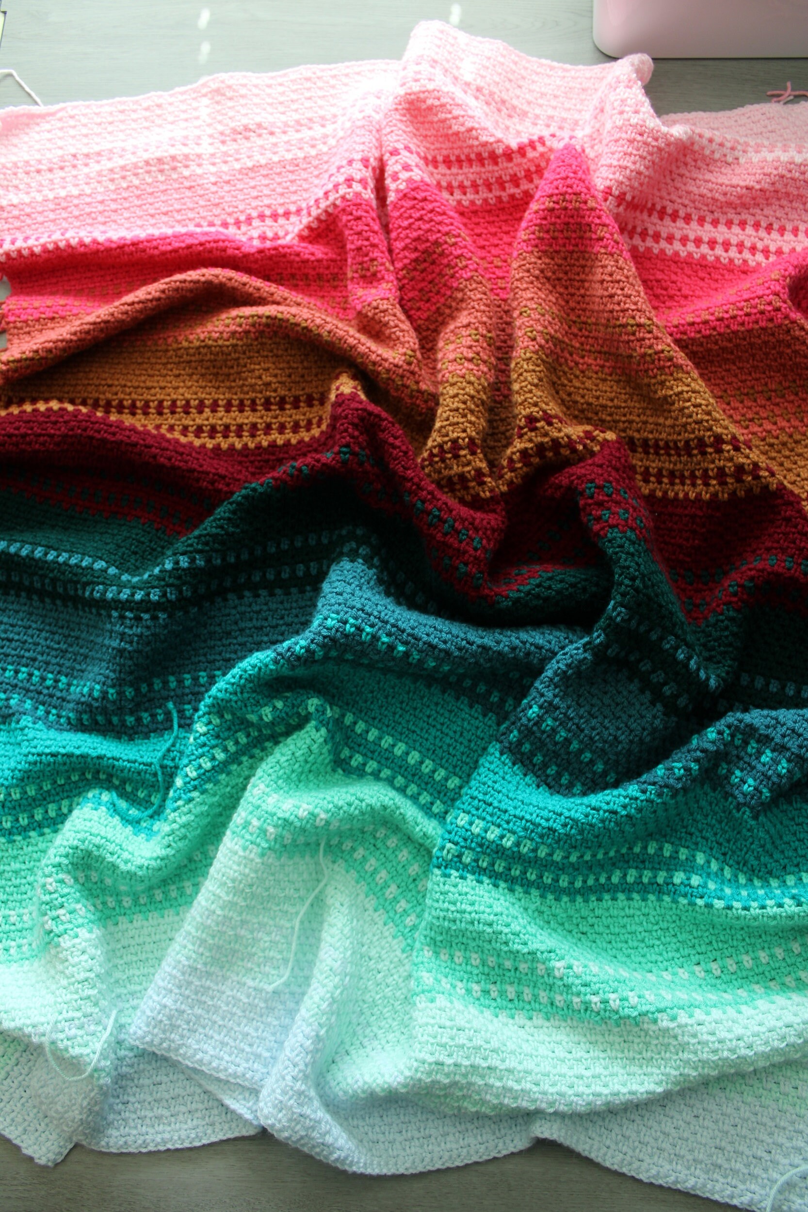 Moss Stitch Crochet Blanket Pattern PDF Digitial Download Summer ...