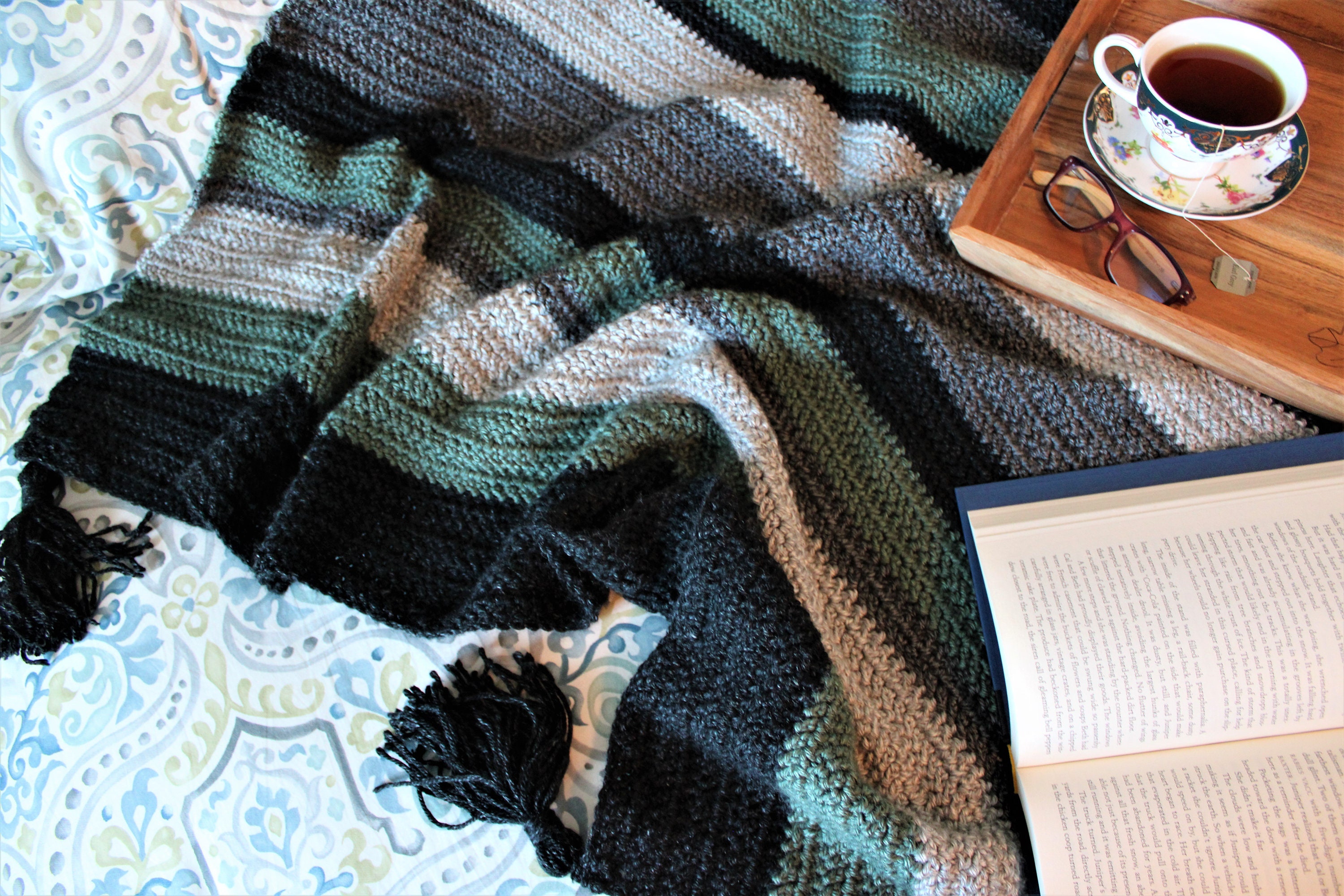 Fern Forest Throw / Crochet Pattern PDF DIGITAL DOWNLOAD / Crochet ...