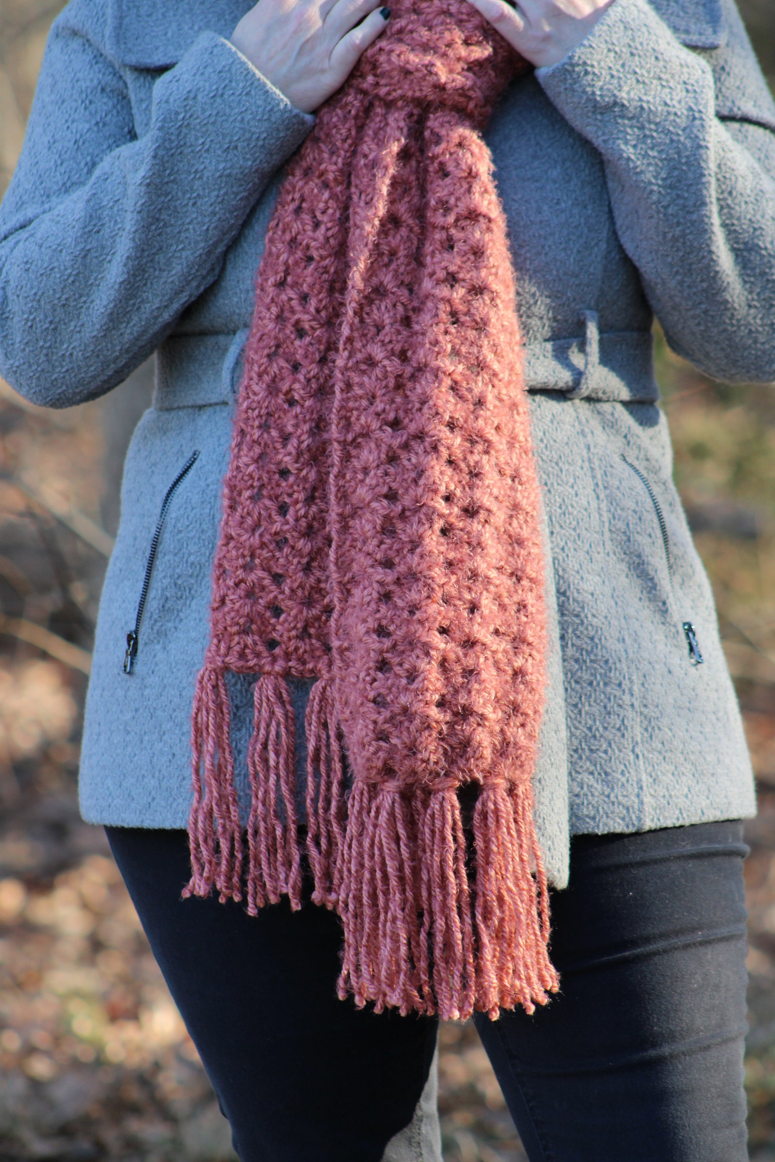 Winter Rose Scarf Crochet Pattern PDF Digital Download Bulky Crochet ...