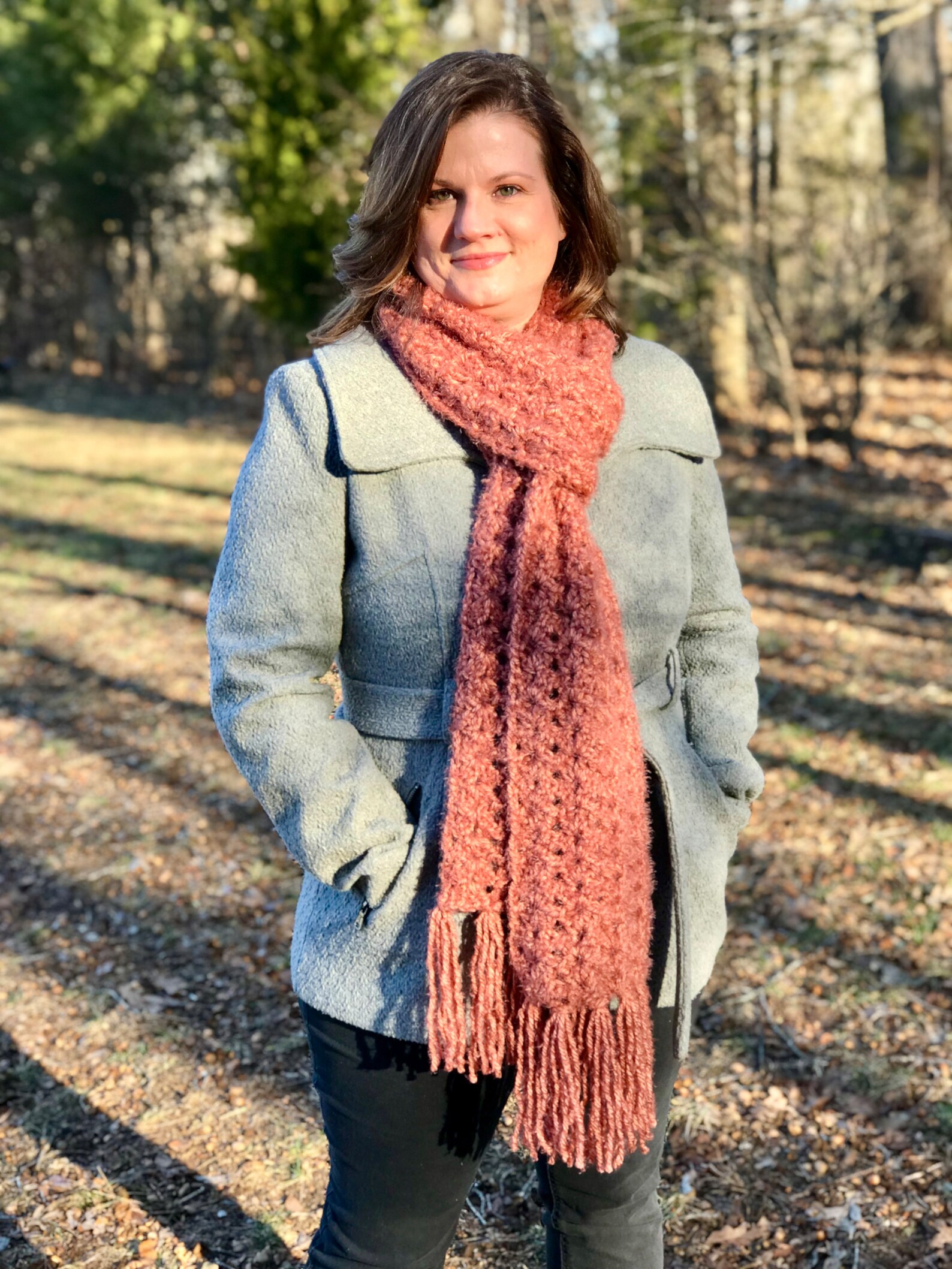 Winter Rose Scarf Crochet Pattern PDF Digital Download Bulky Crochet ...