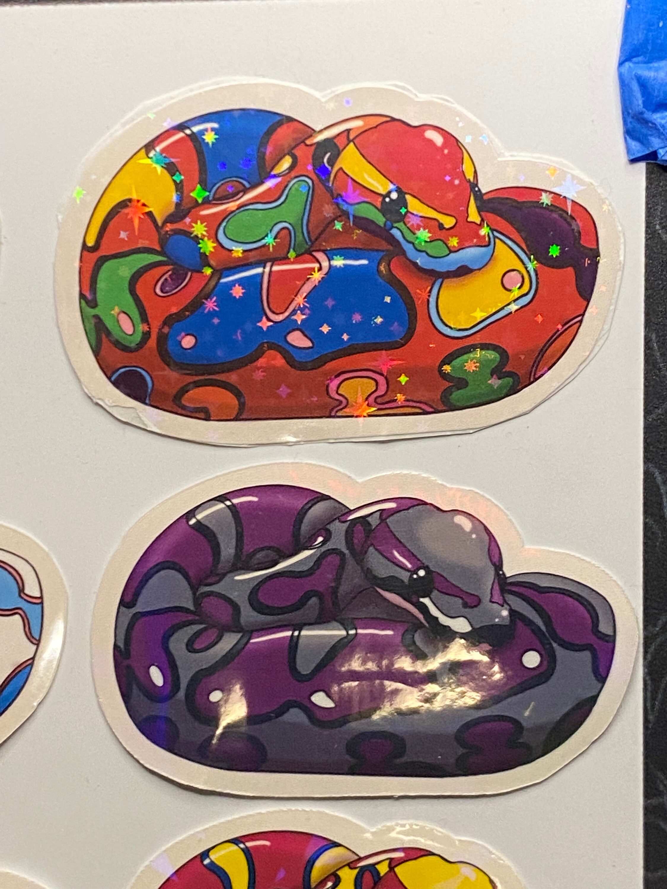 Holographic Pride Ball Python Stickers - Etsy
