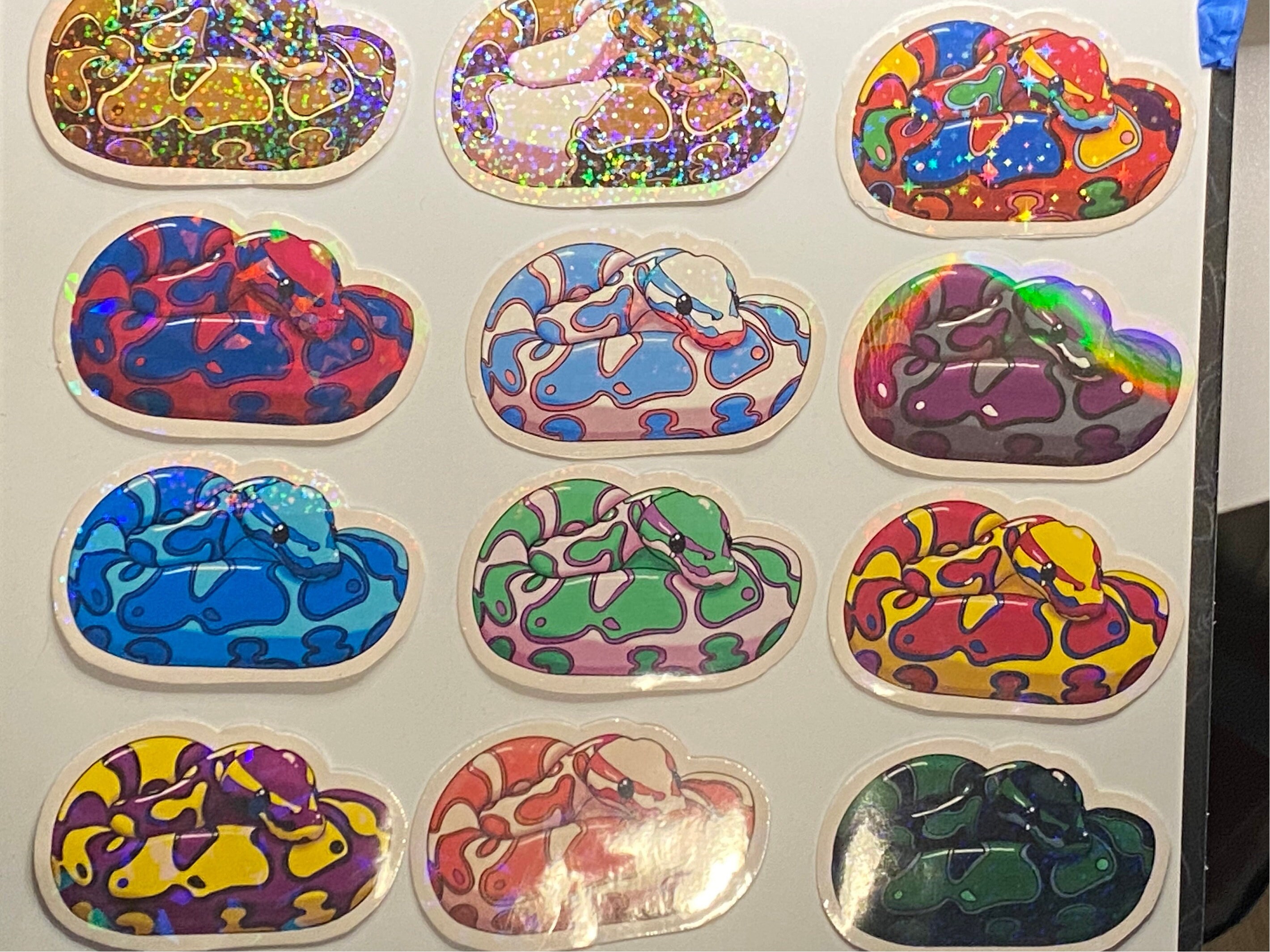 Holographic Pride Ball Python Stickers - Etsy