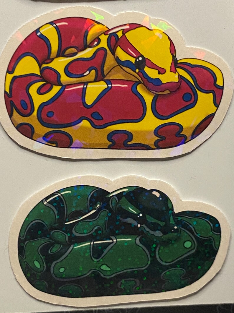 Holographic Pride Ball Python Stickers - Etsy