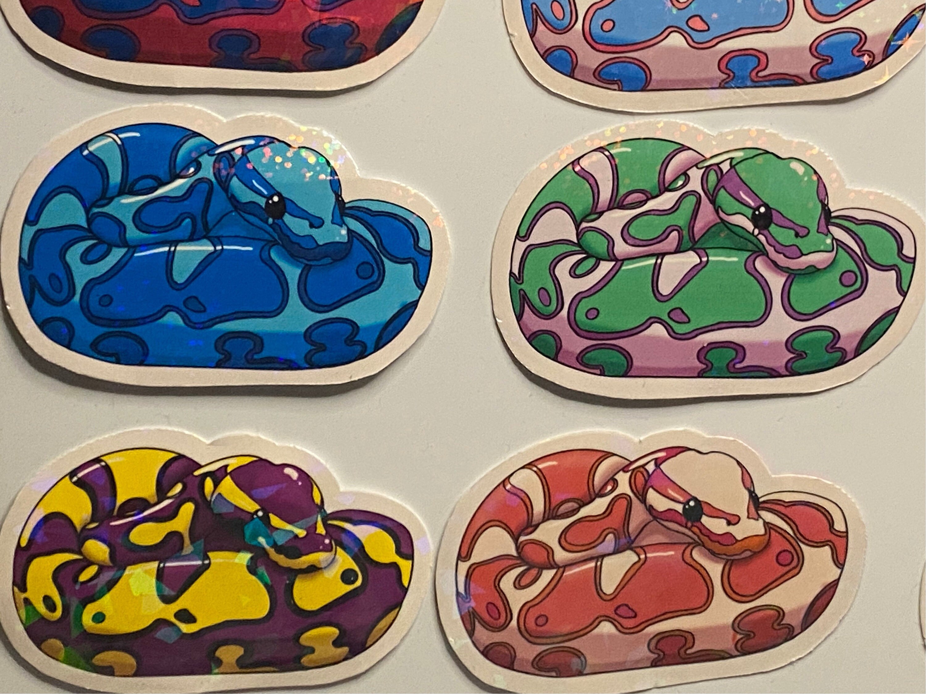 Holographic Pride Ball Python Stickers - Etsy