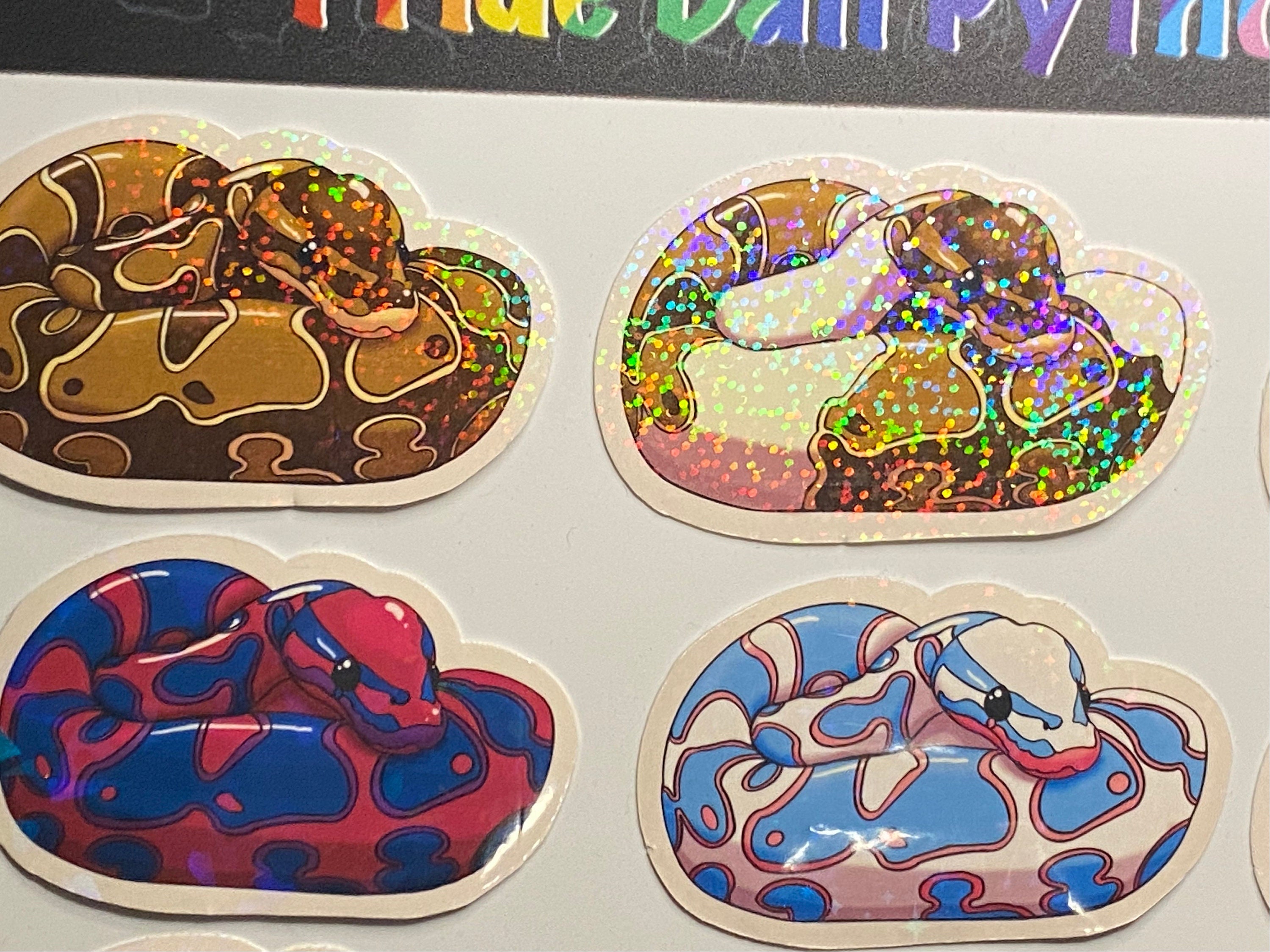 Holographic Pride Ball Python Stickers - Etsy