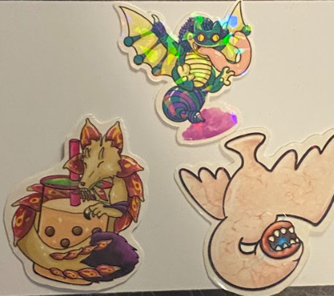 Holographic Monster Hunter Stickers - Etsy