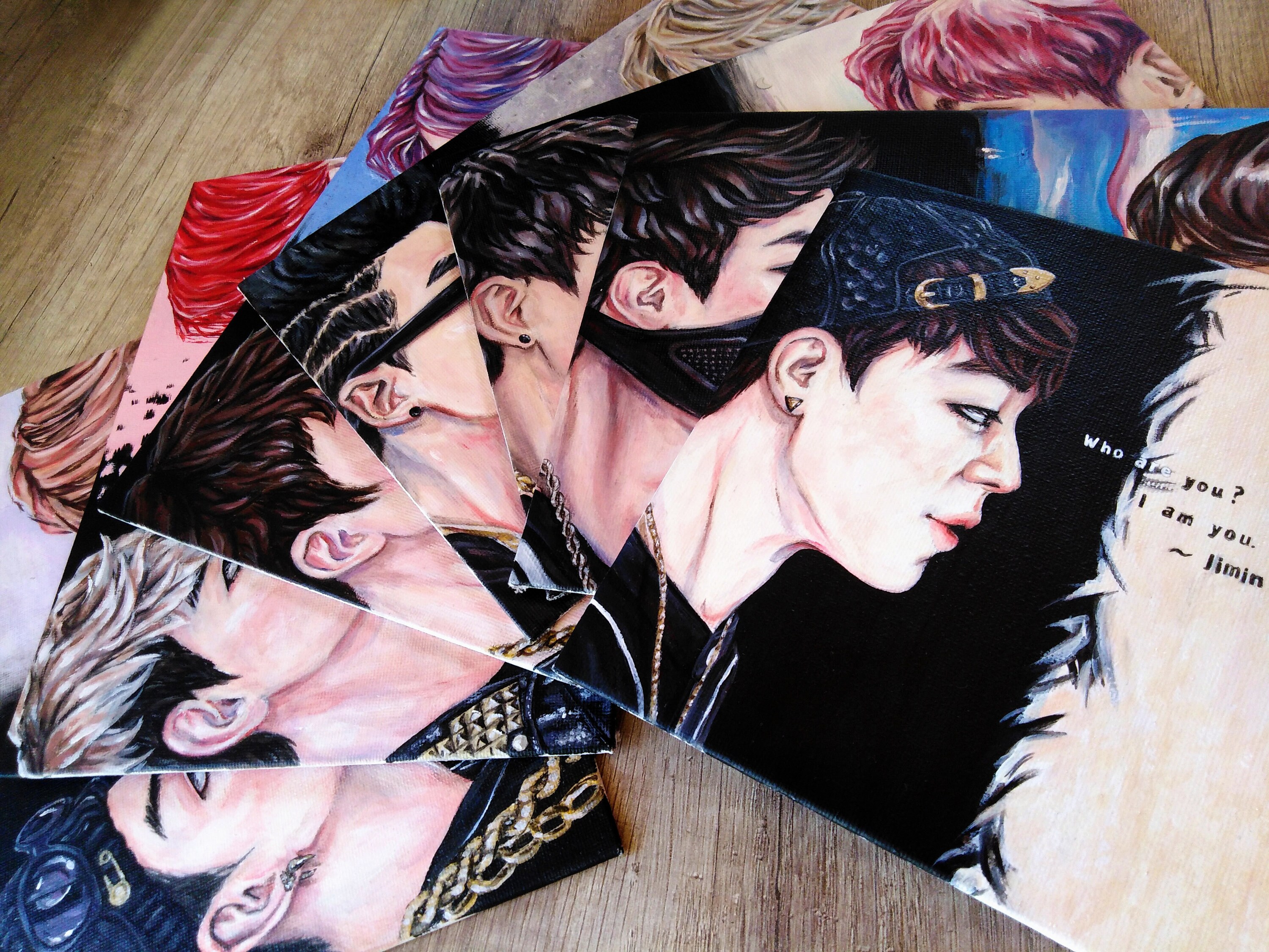 BTS Fanart BTS Set of Paintings Who Are You We Are You. BTS - Etsy