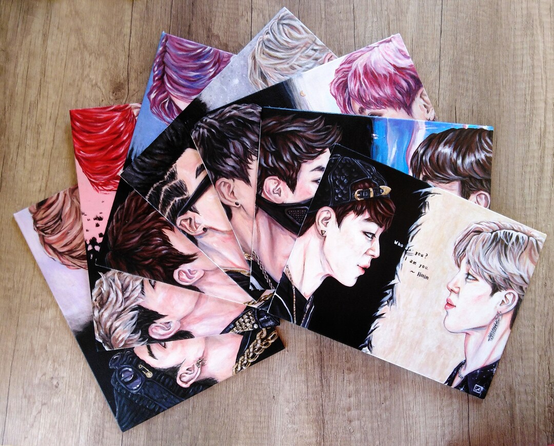 BTS Fanart BTS Set of Paintings Who Are You We Are You. BTS - Etsy