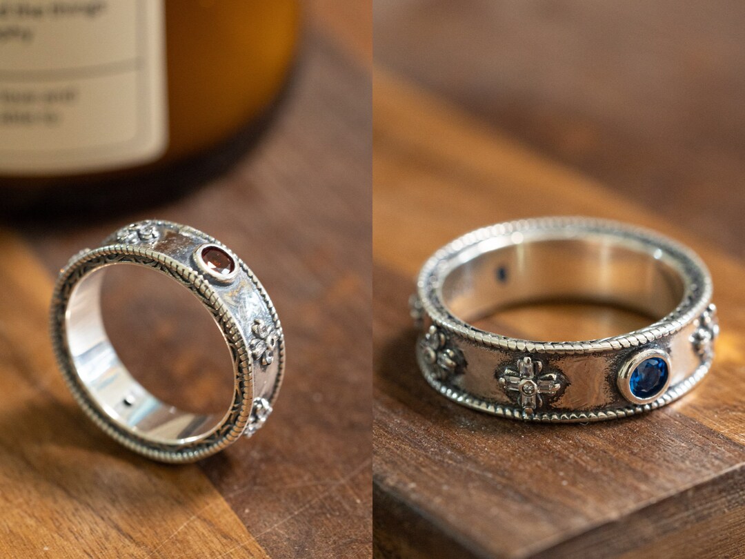 Handmade,howls Ring Inlaid With Shiny Diamonds All-over Sterling Silver ...