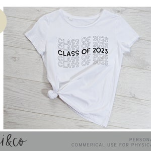 Class of 2023 PNG, Wave Text, Retro Text, Graduation PNG, Tshirt Design ...