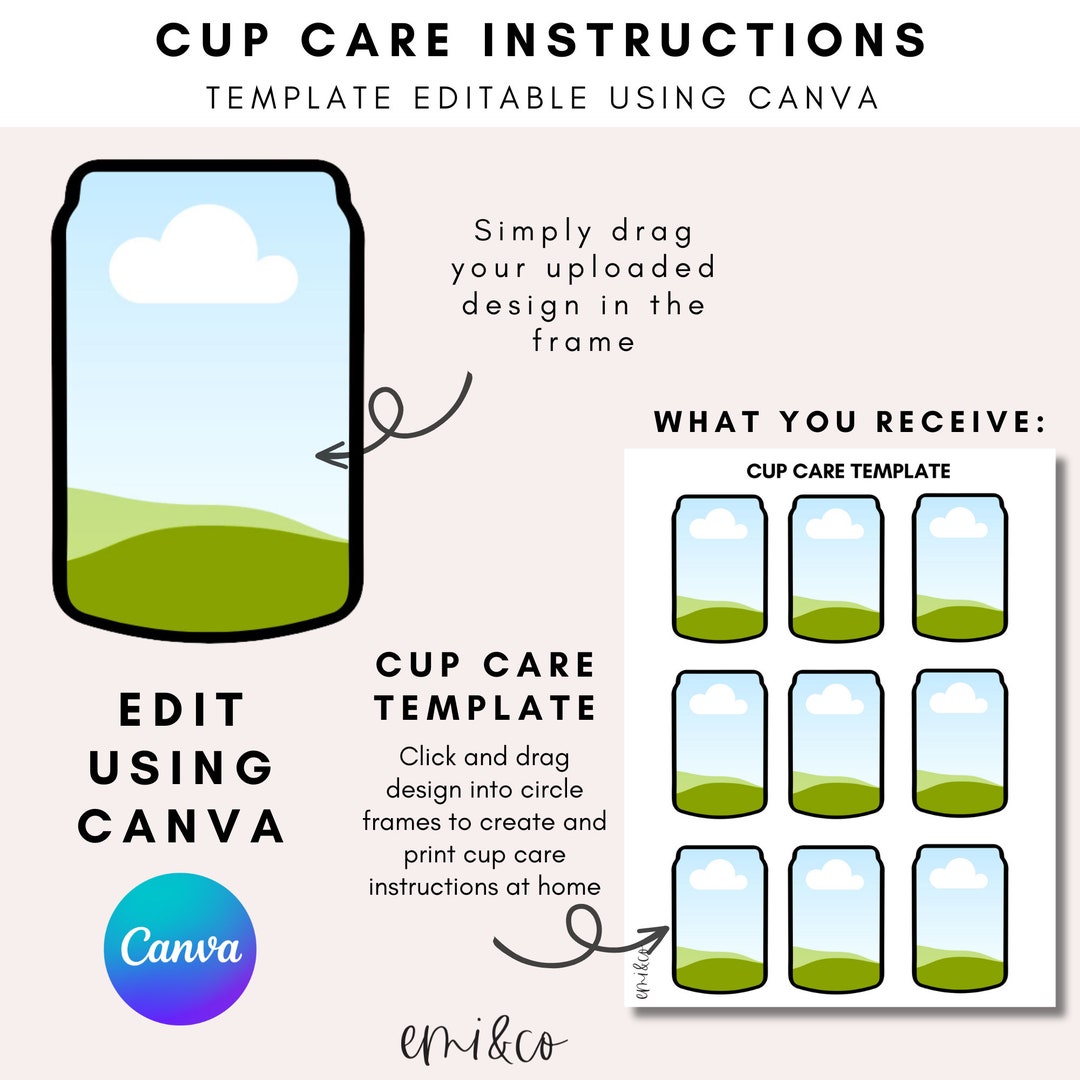 Cup Care Instructions, Libbey Glass Cup, Personalized Instructions ...
