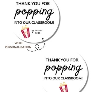 Thanks for Popping in PNG, Editable Template, Canva Template, Meet the ...