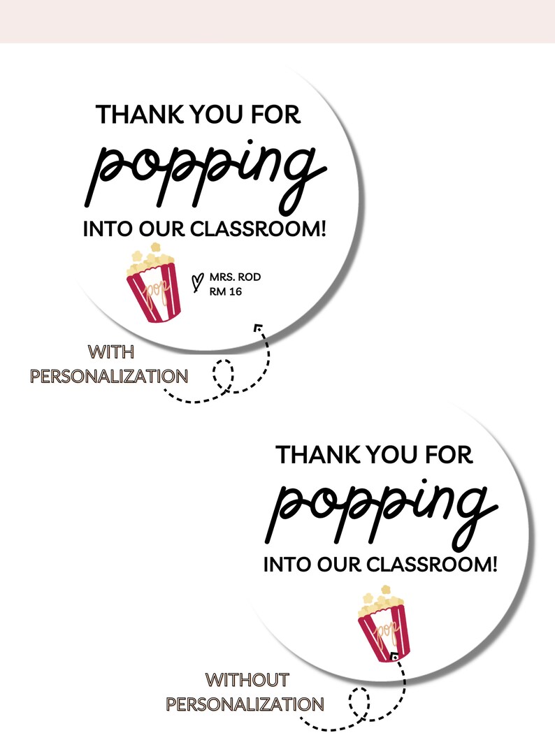 Thanks for Popping in PNG, Editable Template, Canva Template, Meet the ...