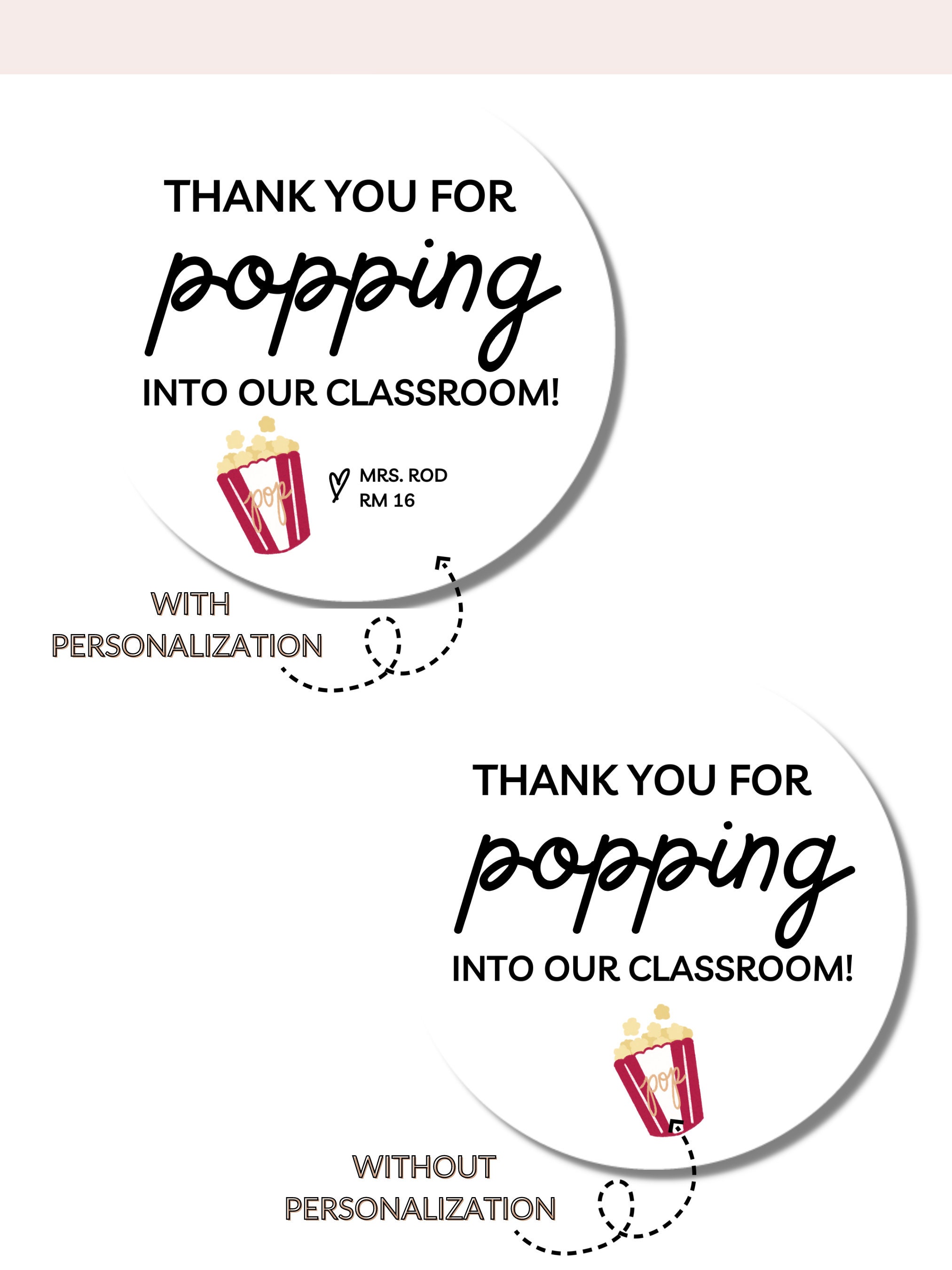 Thanks for Popping in PNG, Editable Template, Canva Template, Meet the ...