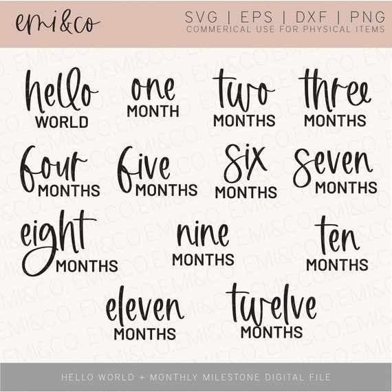 Baby Milestone SVG Acrylic Round Monthly Milestone SVG - Etsy