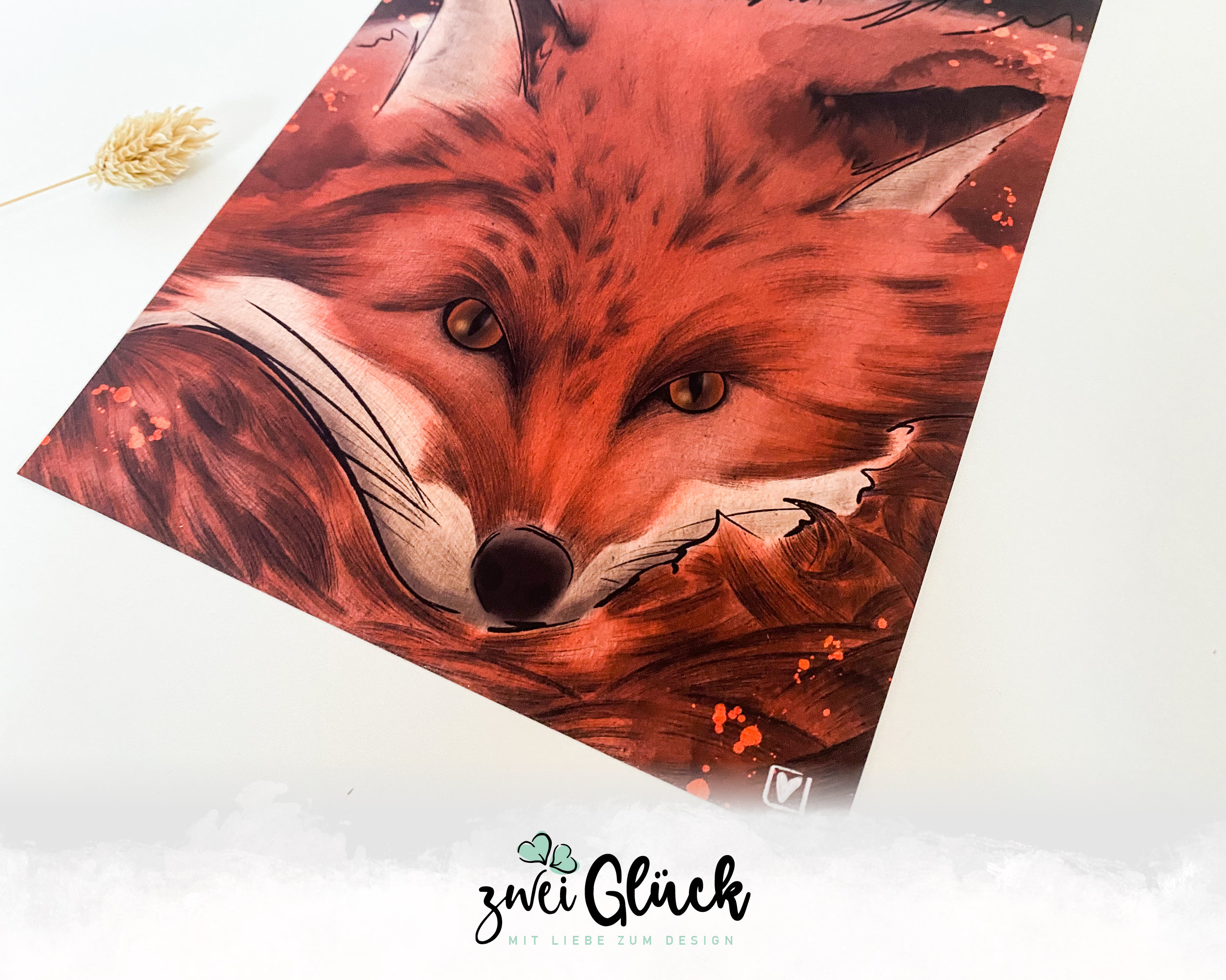 Kunstdruck Fuchs | Illustration Fuchs | Poster Fuchs | Fine Art Print | Posterdruck in A4, A3 ...