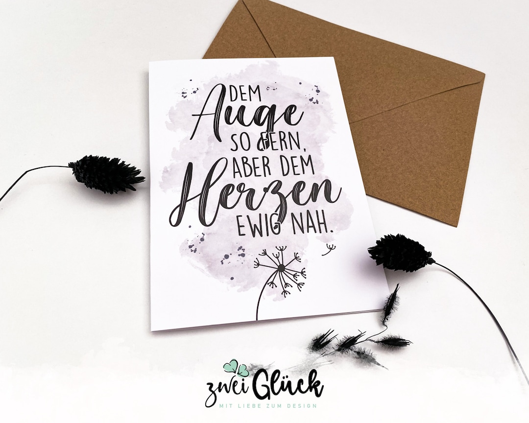 Sympathy Card A6 Modern Condolence Card Lovingly Designed Folding Card ...