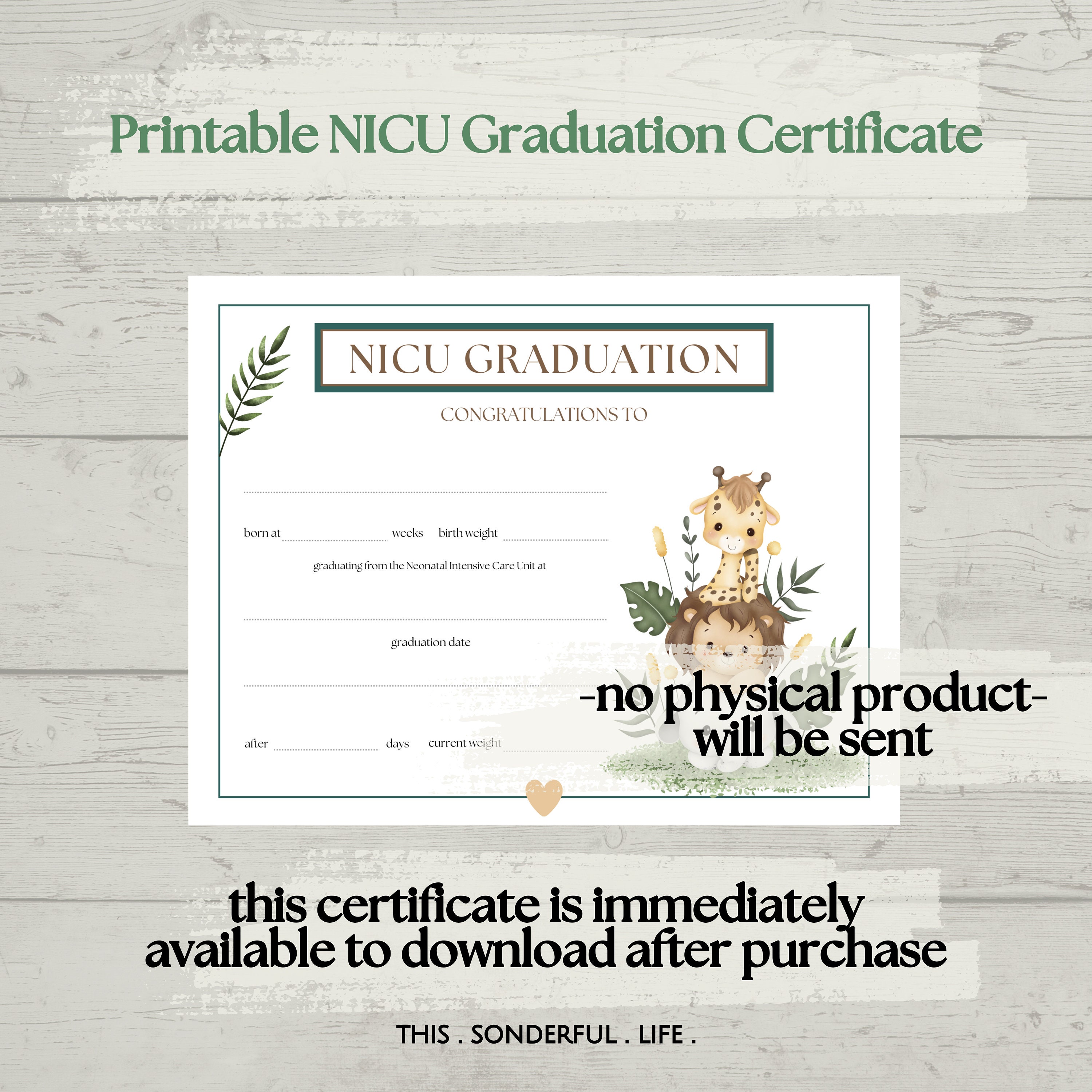Personalized NICU Neonatal Intensive Care Unit Graduate Graduation ...