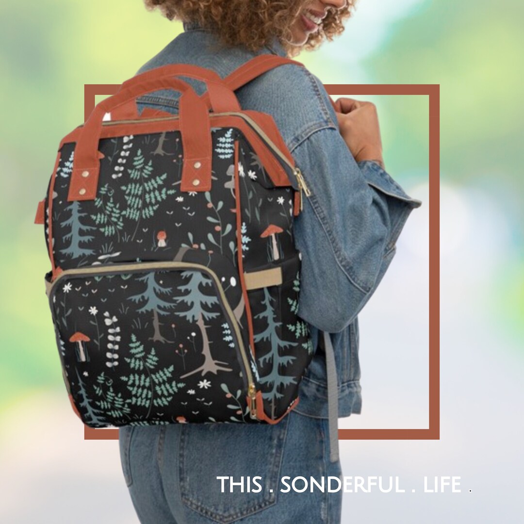 Baby Diaper Backpack Bag Woodland Cottage Core Everyday Print Backpack ...