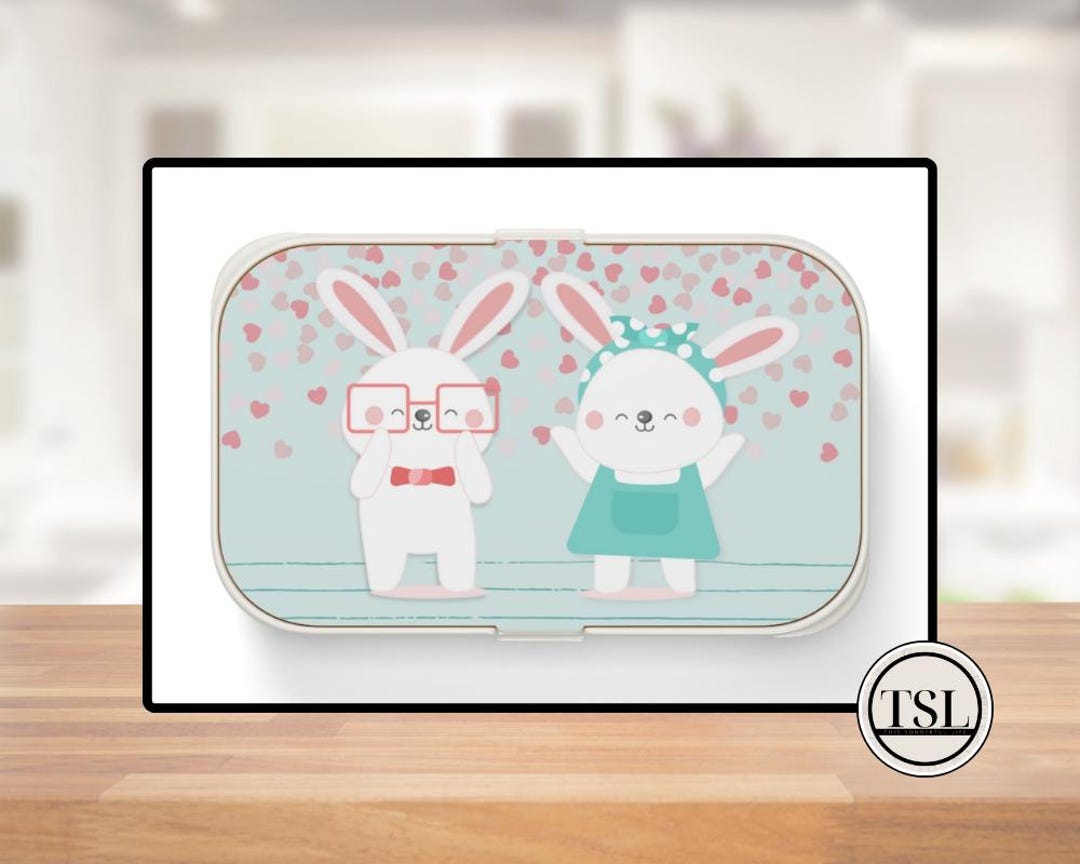 Bento Lunch Box Set and Cutlery Perfect for Easter Bunny Basket Gift ...