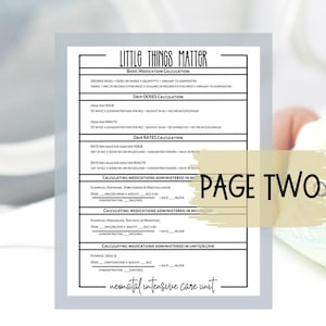 NICU Neonatal Intensive Care Unit Nurse RN Resources Printable Quick ...