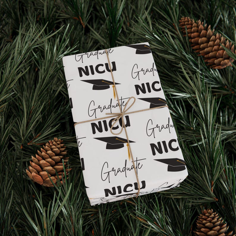 NICU Graduate Wrapping Paper Roll Custom Neonatal Intensive Care Unit ...