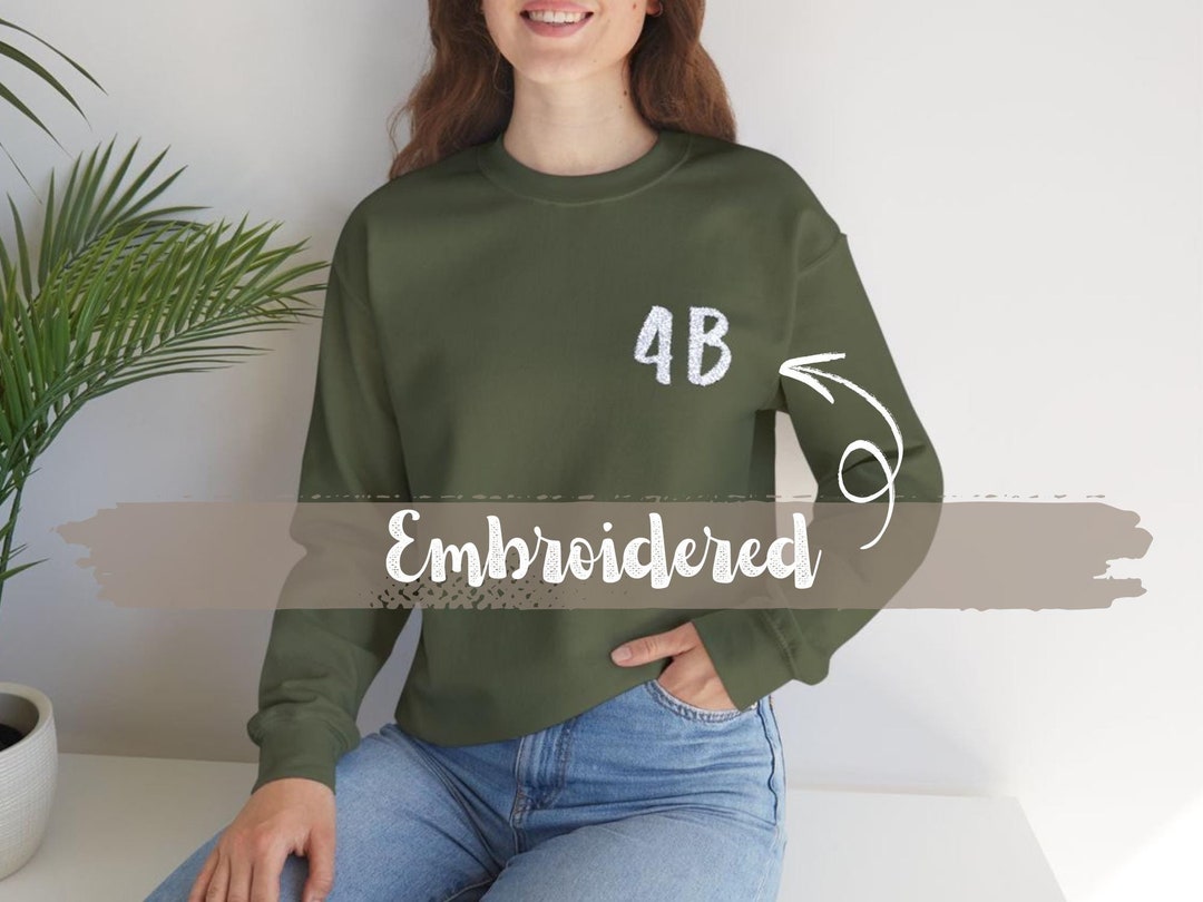 Embroidered 4B Movement Crewneck Feminist Pullover Sweatshirt Women's ...