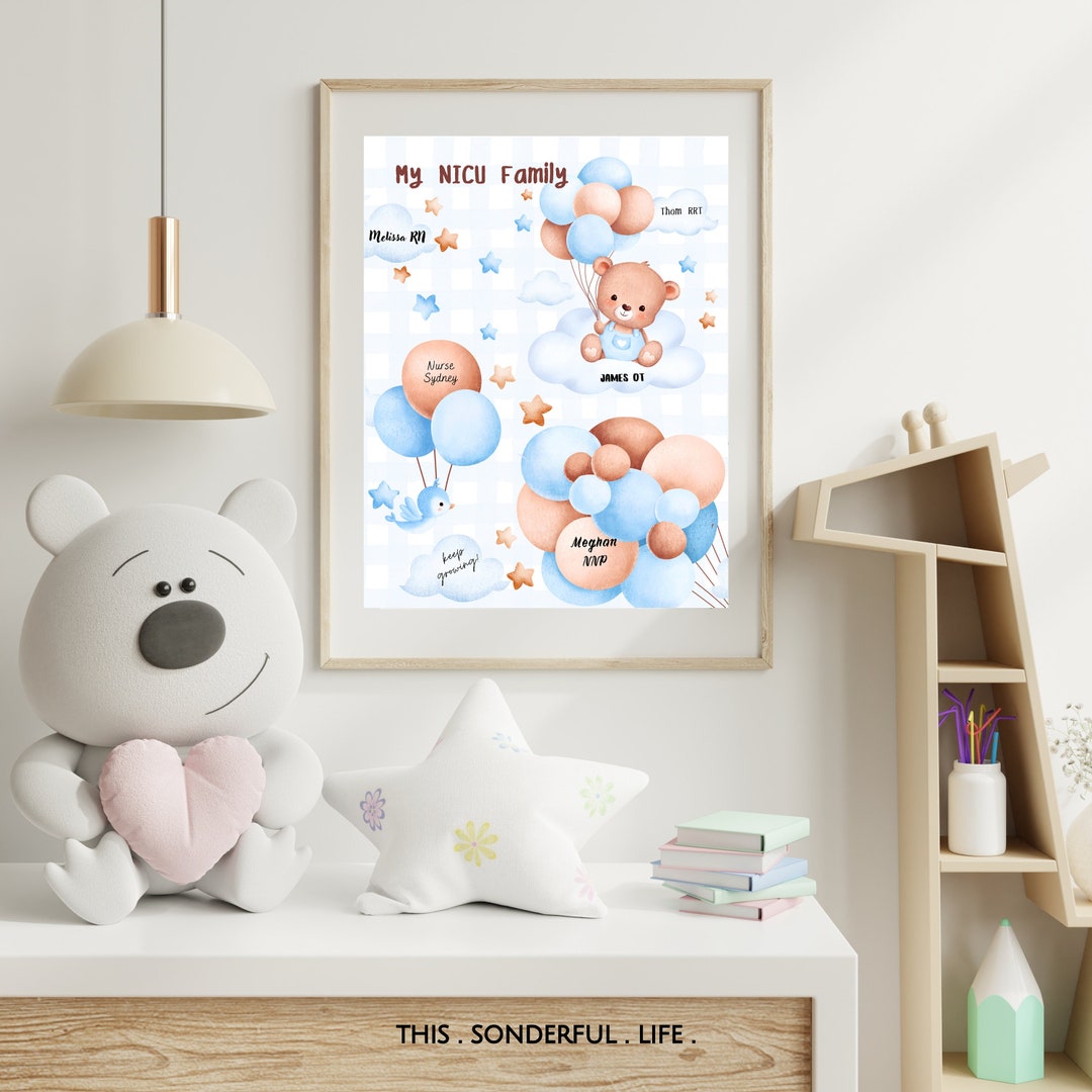 Neonatal Intensive Care Unit Printable Blue My NICU Family Certificate ...