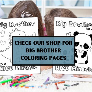 NICU Sibling Big Sister Neonatal Intensive Care Unit Printable Coloring ...