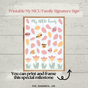 Neonatal Intensive Care Unit Printable My NICU Family Certificate Sign ...