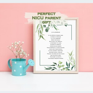 NICU Mom Family Neonatal Intensive Care Unit Printable Poem Preemie ...