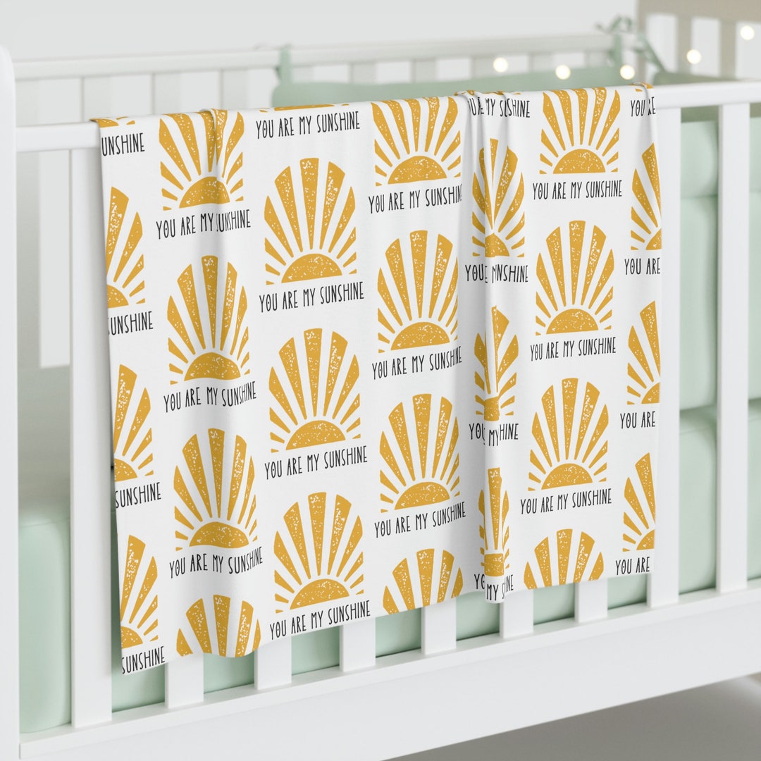 Newborn Baby Swaddle Blanket You Are My Sunshine Nursery Decor NICU ...