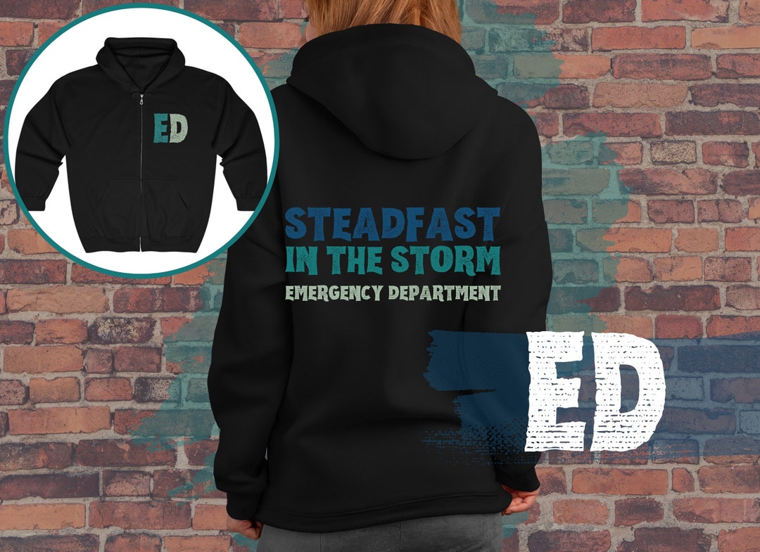 Emergency Department Zip up Hoodie Emergency Room Nurse ER RN Zipper ...