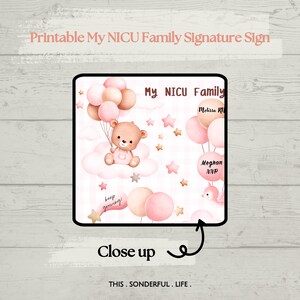 Neonatal Intensive Care Unit Printable Pink My NICU Family Certificate ...