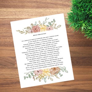 NICU Mom Family Neonatal Intensive Care Unit Printable Poem Preemie ...