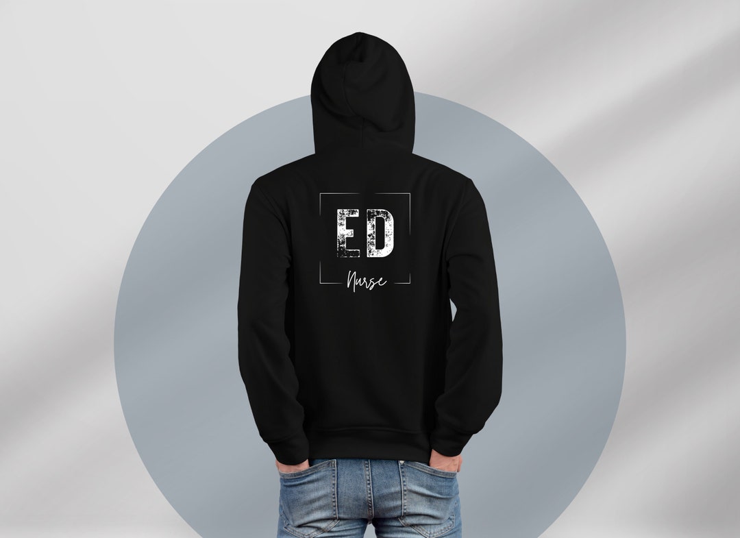 ED Nurse Emergency Department RN ER Room Full Zip up Zipper Hooded ...