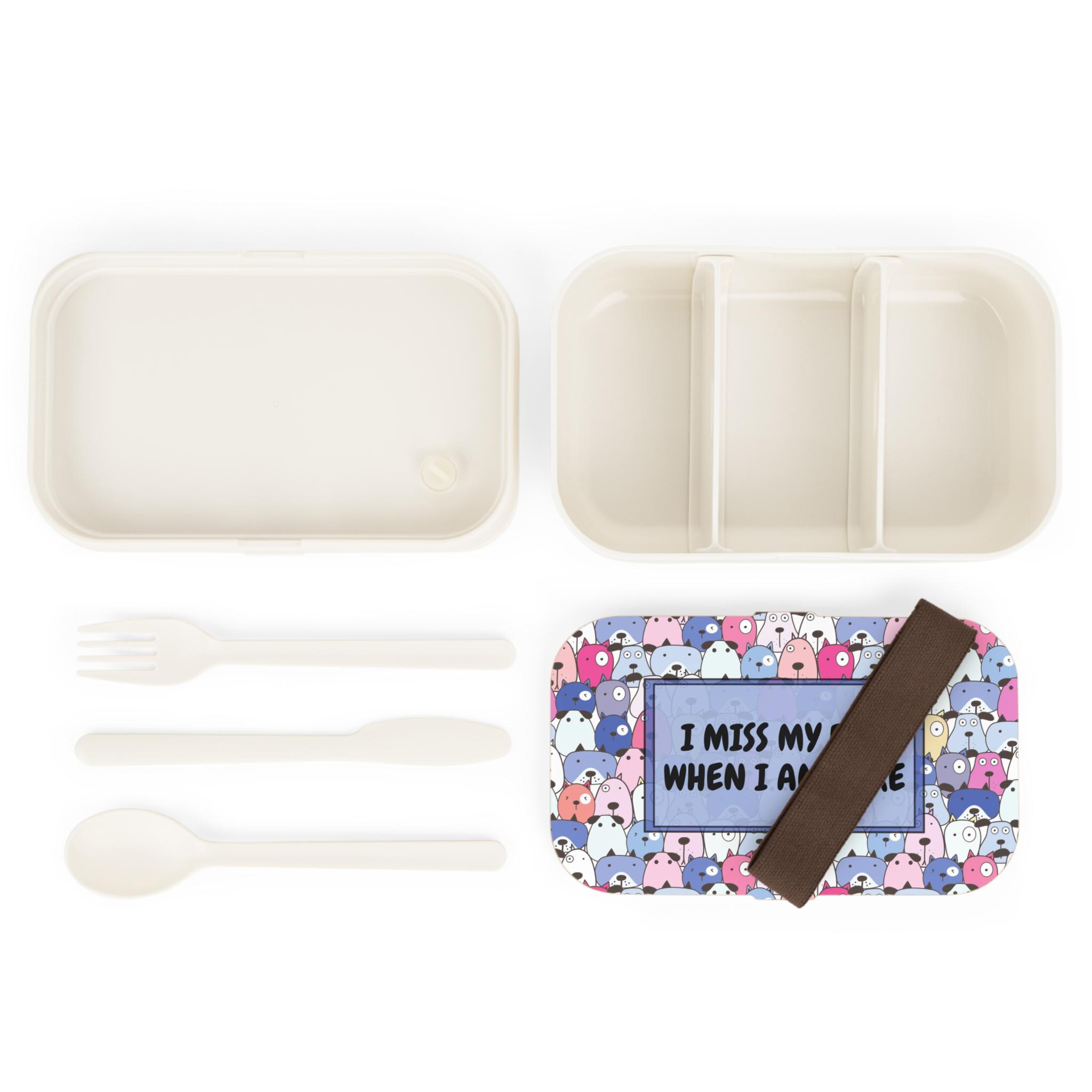 Bento Lunch Box Set With Cutlery for Adult and Kids New Dog Mom & Dad ...