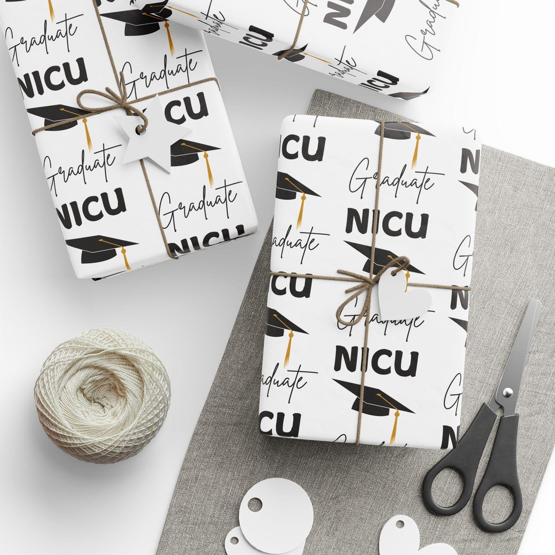 NICU Graduate Wrapping Paper Roll Custom Neonatal Intensive Care Unit ...