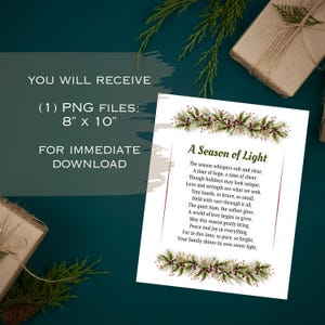 NICU Holiday Poem Neonatal Intensive Care Unit Printable Preemie ...