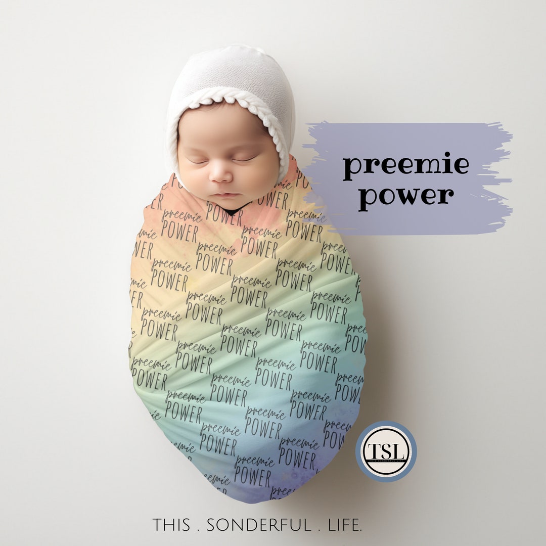 NICU Neonatal Intensive Care Unit Newborn Rainbow Baby Swaddle Blanket ...