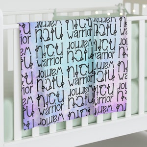 NICU Neonatal Intensive Care Unit Warrior Baby Swaddle Blanket NICU ...