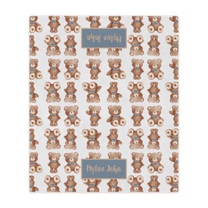 Personalized NICU Teddy Bear Incubator Isolette Cover Minky Blanket ...